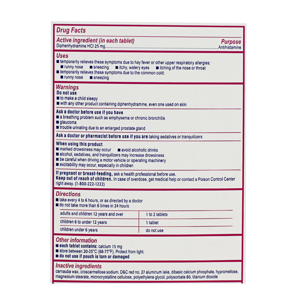Travel Size Benadryl Allergy - Card of 2 – All Travel Sizes