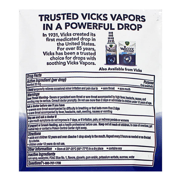 All Travel Sizes: Wholesale Vick's VapoCOOL Medicated Drops - Pack of ...
