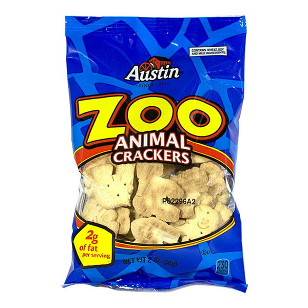 All Travel Sizes: Wholesale Zoo Animal Crackers - 2 oz.: Food