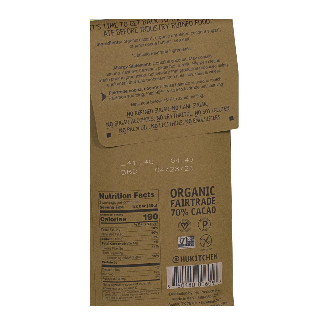 Wholesale Hu Salty Dark Chocolate Bar – All Travel Sizes