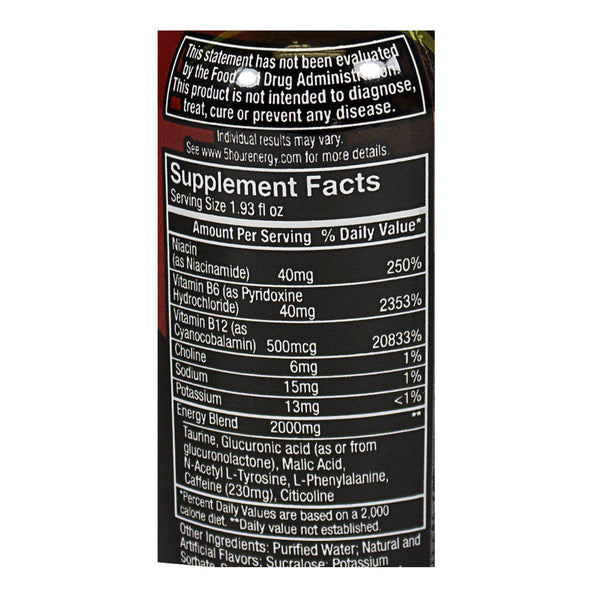 All Travel Sizes: Wholesale 5-Hour Extra Strength Energy Drink - 1.93 ...