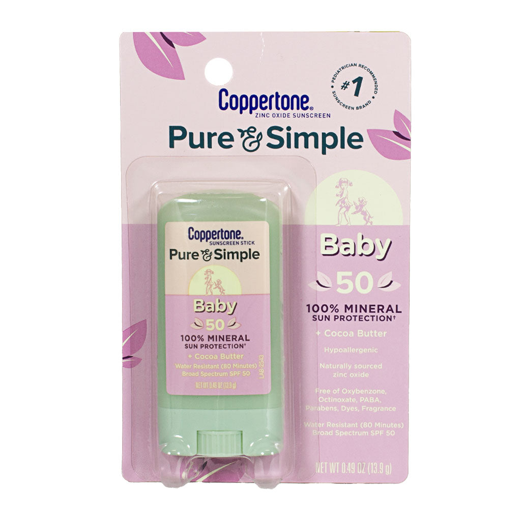Think Baby Sunscreen 50 Coppertone Pure And Simple Kids Mineral ...