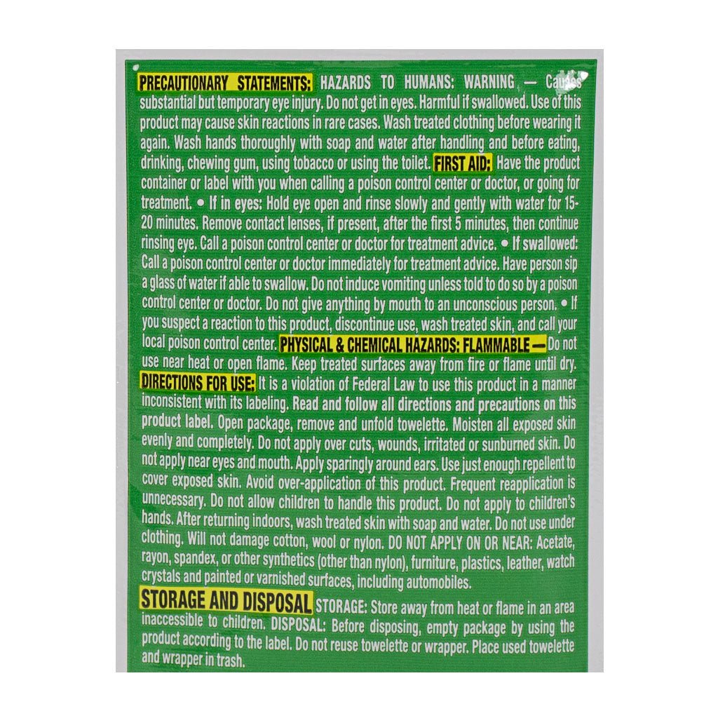 Travel Size Off Deep Woods Insect Repellent Towelettes - Pack of 1 Foil ...